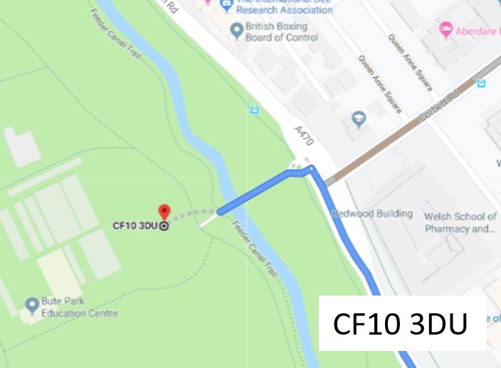 Bute Park - Access Postcodes